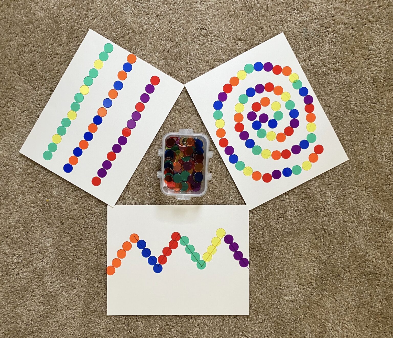 Tracing Patterns With Counters – Mommy Fables