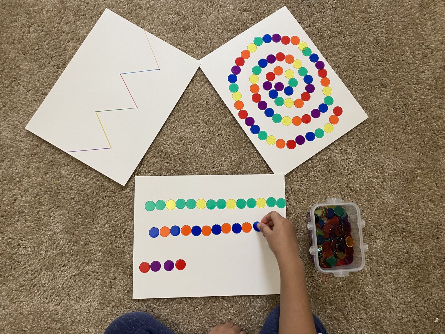 Tracing Patterns With Counters – Mommy Fables