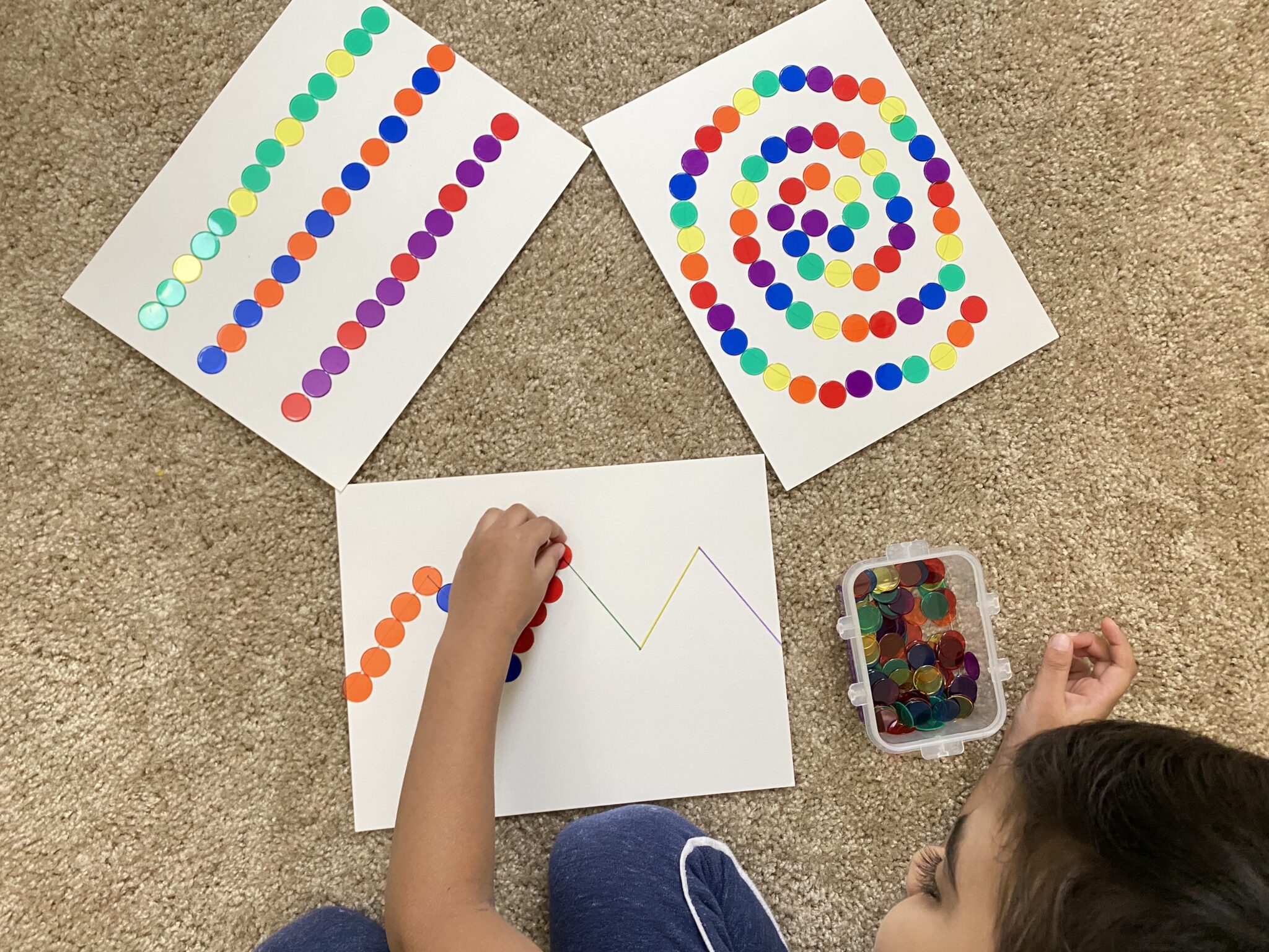 Tracing Patterns With Counters – Mommy Fables